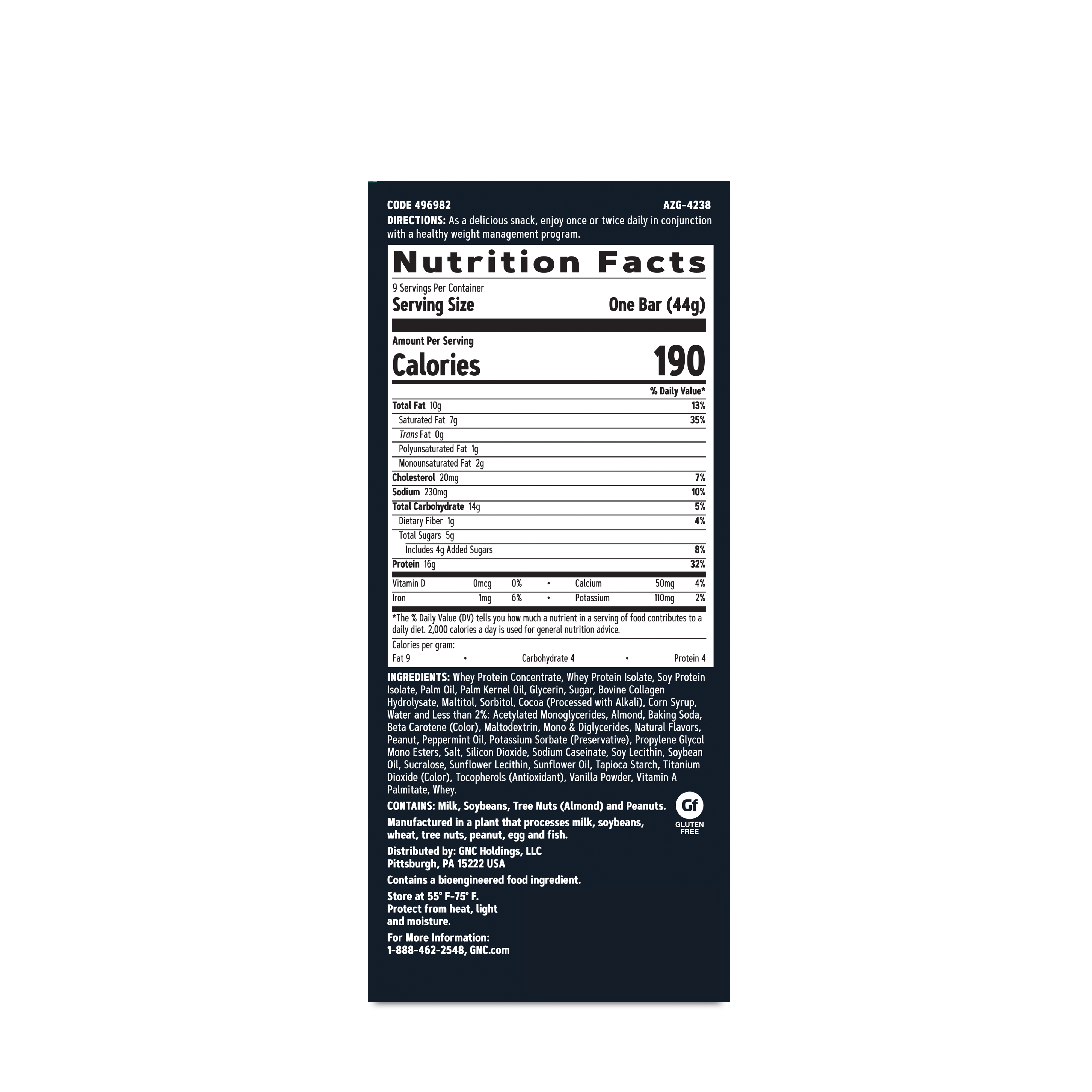 GNC Total Lean® - Layered Lean Bar - Chocolate Mint (9 Bars) | GNC