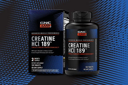 GNC AMP - Creatine HCl 189™ - 240 Tablets (120 Servings) | GNC