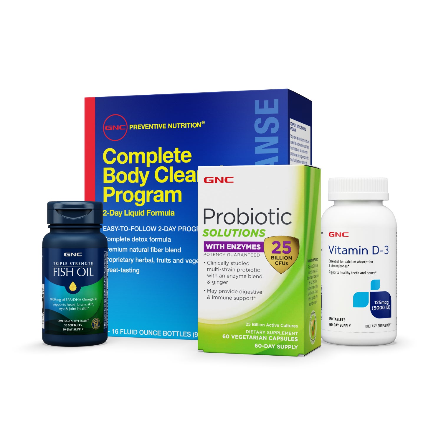 GNC Probiotic Solutions with Enzymes - 25 Billion CFUs - 60 vegetarian ...