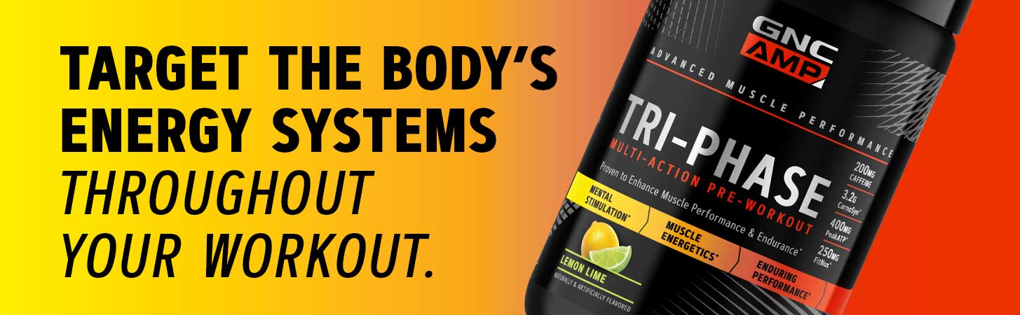 GNC AMP Tri-Phase Multi-Action Pre-Workout | GNC